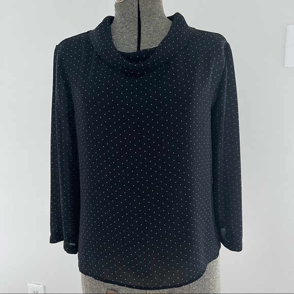Forever 21 | Tops | Cowl Neck Polka Dot Three Quarter Sleeve Blouse | Poshmark